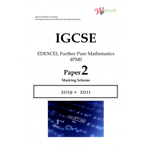 Edexcel Further Pure Mathematics 4PM0 Edexcel Further Pure Mathematics 4PM0
